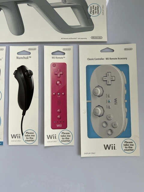 NINTENDO WII RETAIL Display Accessory Hanging Cards (2006-2010) Zapper ...