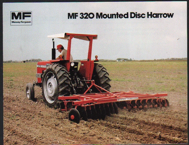 MASSEY FERGUSON &MF 320" Mounted Disc Harrow Brochure Leaflet £9.00 - PicClick UK