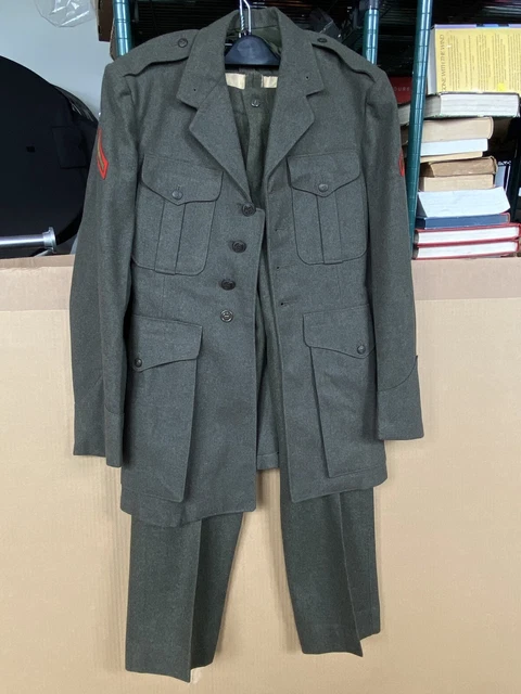 VINTAGE WORLD WAR II WW2 US Marine Corps USMC Dress Uniform with Jacket ...