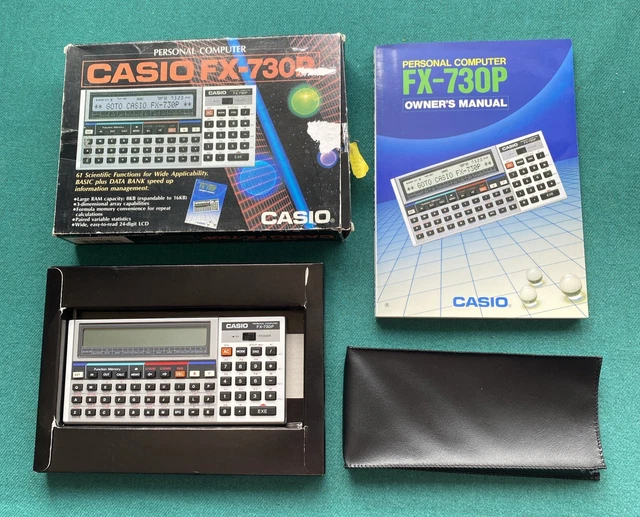 COMPUTADORA PERSONAL CASIO FX-730P De Colección + Caja Original ...
