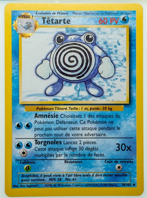 CARTES POKÉMON TETARTE 38/102 Set de base WIZARDS 1999 vf (port groupé ...