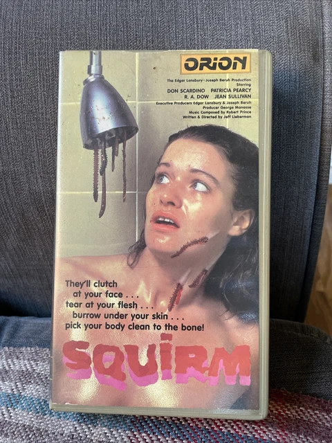SQUIRM EX RENTAL Pre Cert Small Box Vhs Tape Slight Mould See Pics £35. ...