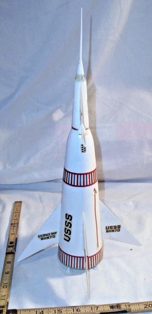LINDBERG MULTI-STAGE TRANSPORT Rocket Ship Model Kit Built Up 1958 1001 ...