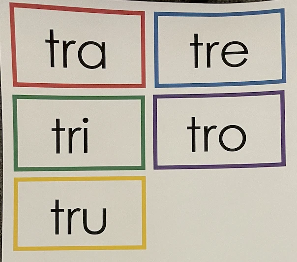JUEGO DE TARJETAS de palabras con sílabas trabadas $34.40 - PicClick CA