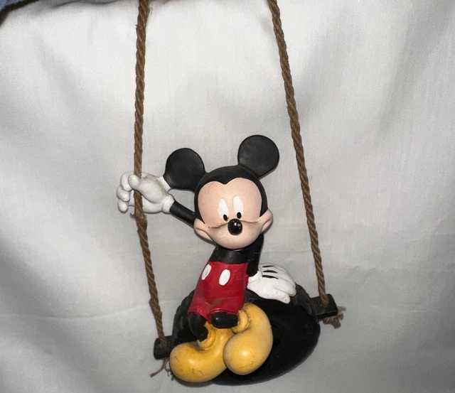 VINTAGE RARE DISNEY Mickey Mouse On Tire Swing W/ Rope Window Hang ... VINTAGE RARE DISNEY Mickey Mouse On Tire Swing W/ Rope Window Hang ...