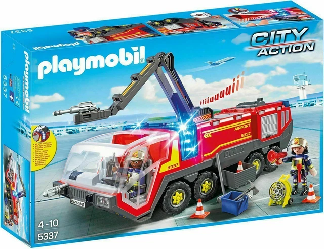 PLAYMOBIL 5337 CITY Action Flughafenlöschfahrzeug mit Licht und Sound ...