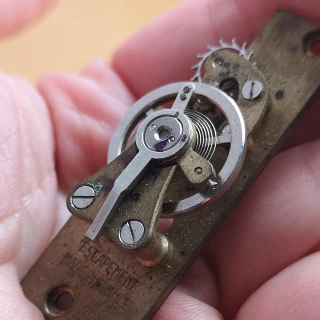 VINTAGE CLOCK PLATFORM Escapement Part for a Clockmaker Made in France ...