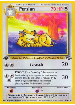 POKÉMON - PERSIAN (JU 42) - Jungle - MINT/NMINT - FR EUR 6,54 - PicClick FR