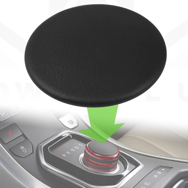 GENUINE LEATHER TOPPER rotary gear shift selector knob Jaguar XE ...