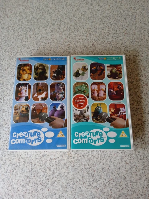 AARDMAN CREATURE COMFORTS Series 1 Parts 1 + 2 Vhs Pal Uk Bundle Nick ...