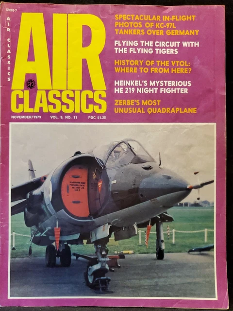 AIR CLASSICS AVIATION Aircraft Airplane Magazine November 1973 £5.91 ...