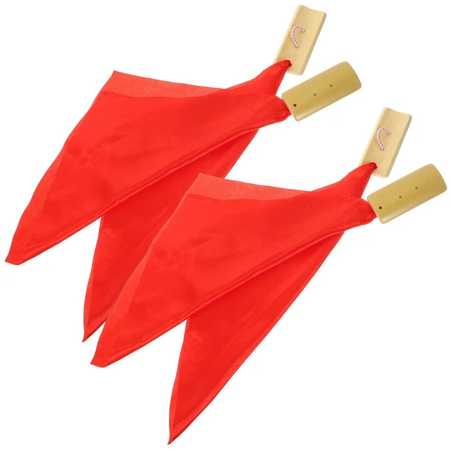 RED BAMBOO CASTANETS Child Traditional Clapper Chinese Kuaiban Satin £ ...