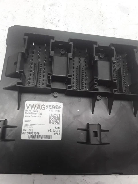CHASSIS ECM BODY Control BCM Dash Left Hand Mounted Fits 16-20 PASSAT ...