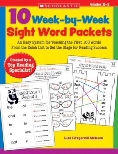 10 WEEK-BY-WEEK SIGHT Word Packets: An Easy System for Teaching the ...