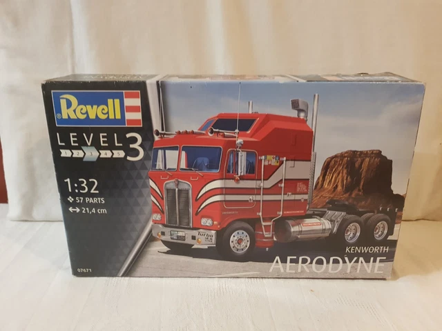 REVELL KENWORTH AERODYNE Kit Truck Scale 1:32 Truck 57pcs Size 24.4cm ...