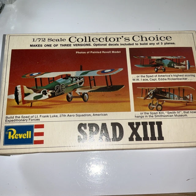 REVELL SPAD XIII 1/72 Scale Complete Boxed With Instructions & Decals ...