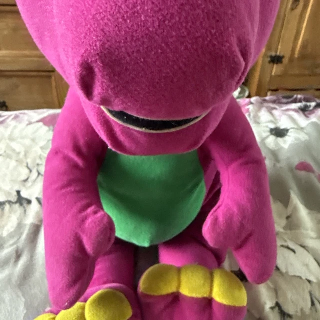 VINTAGE 1990'S TALKING Barney the Dinosaur 34" Tall - Playskool Fully ...