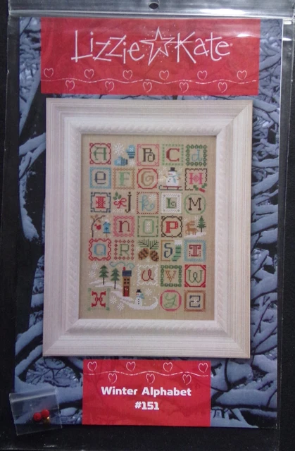 GRILLE DIAGRAMME BRODERIE LIZZIE KATE : winter alphabet EUR 7,00 ...
