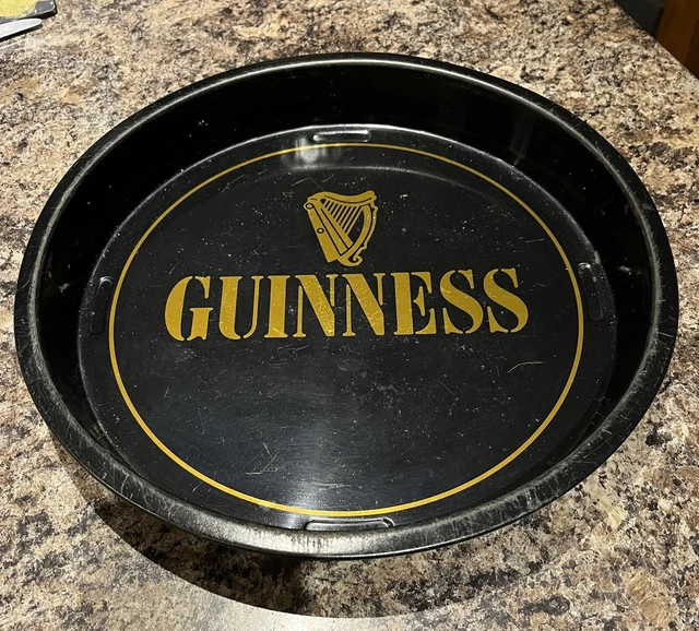 GUINNESS BEER TRAY Round Deep Metal Tin - Pub Man Cave - Excellent £17. ...