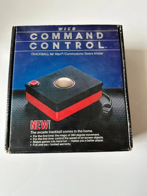 VINTAGE WICO COMMAND Control Arcade Trackball Atari Commodore Sears VIC ...