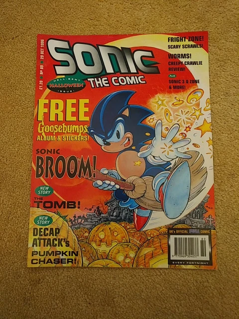 1996 SONIC THE Comic Fleetway Issue 89 Knuckles Decap Attack Stc Sega ...