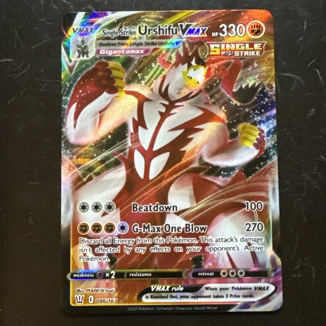 POKÉMON TCG SINGLE Strike Urshifu VMAX Sword & Shield - Battle Styles ...