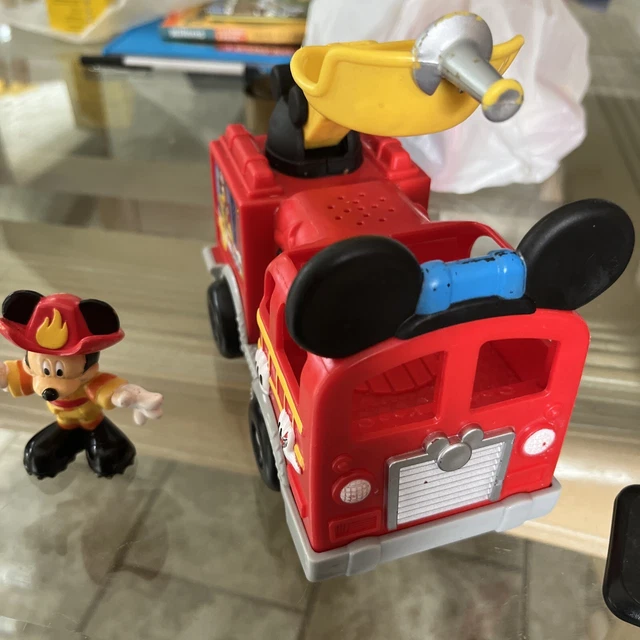 DISNEY MICKEY MOUSE Clubhouse FIRE TRUCK Engine & FIREFIGHTER Figure ...