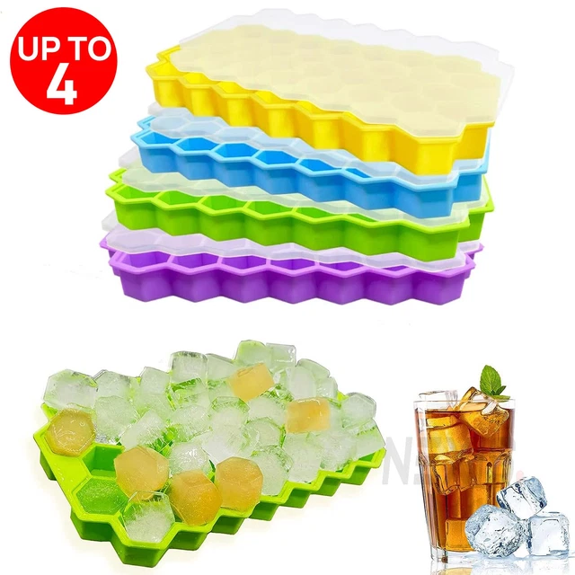 GRIDS ICE CUBE Tray Cubes Frozen Silicone Ice Cube Maker Mold Whiskey ...