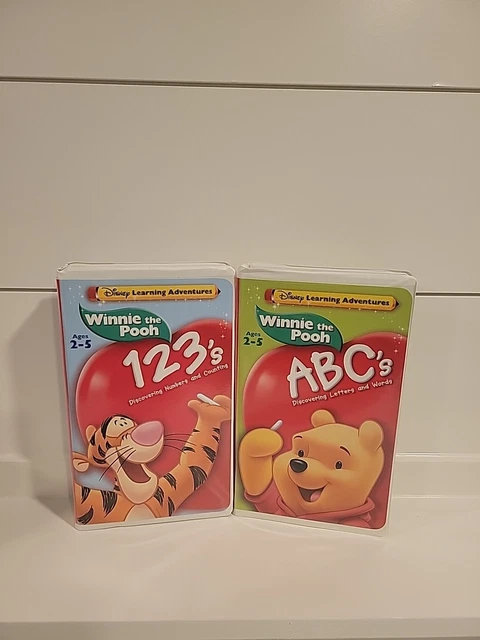 WINNIE THE POOH Learning Adventures ABC's And 123's Vhs Lot £14.18 ...