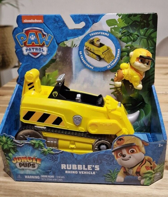 PAW PATROL JUNGLE Pups Transforms Rubble Rhino Vehicle £25.99 - PicClick UK