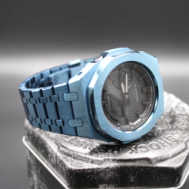 CASIOAK - CUSTOM G-Shock "STEEL BLUE" - Casio GA2100 Mod - Mens Watch ...