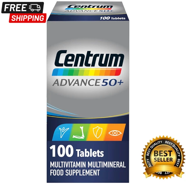 CENTRUM ADVANCE 50 Plus Multivitamins and Minerals tablet, 100 tablets ...