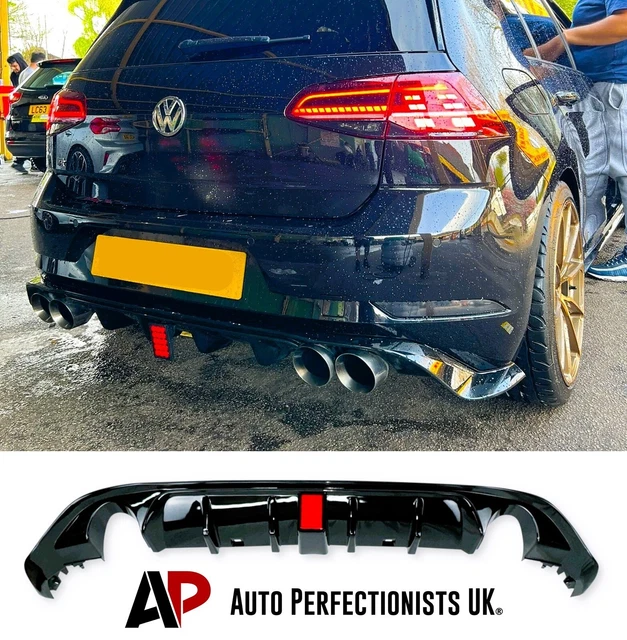 VW GOLF MK7.5 GTI GTD TSI TDI TCR Style Rear Valance Diffuser Spoiler ...