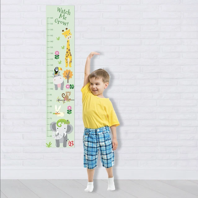CUSTOMISED ZOO ANIMALS Measuring Growth Height Rule Chart + 8 Wall ...