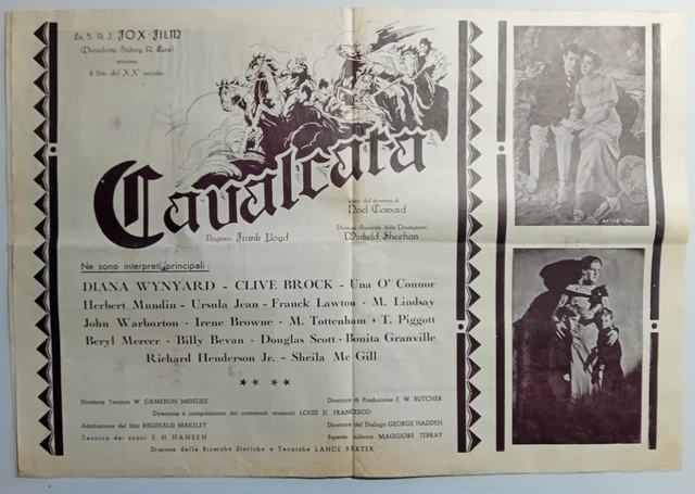 CAVALCATA NOËL COWARD brochure originale Cinema Gambrinus Frank Lloyd ...