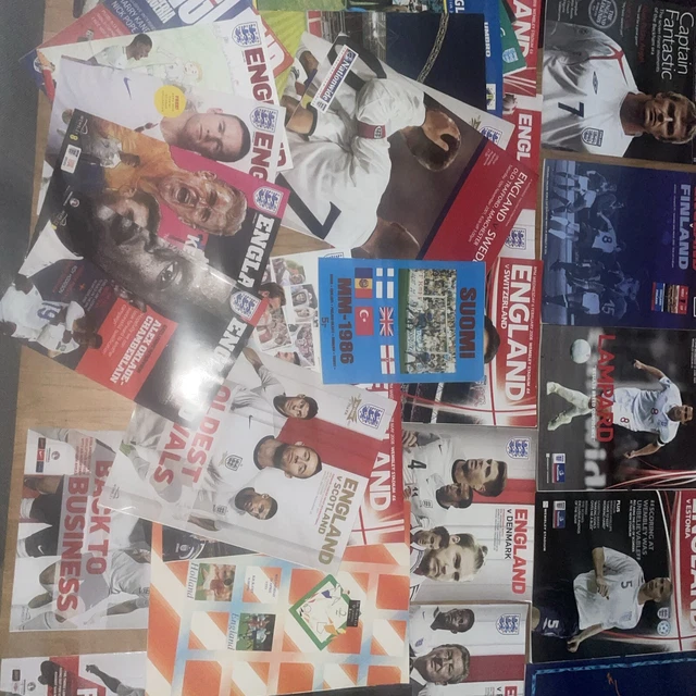 COLLECTION OF ENGLAND Official Matchday Programmes 1980’s 38x £40.00 ...
