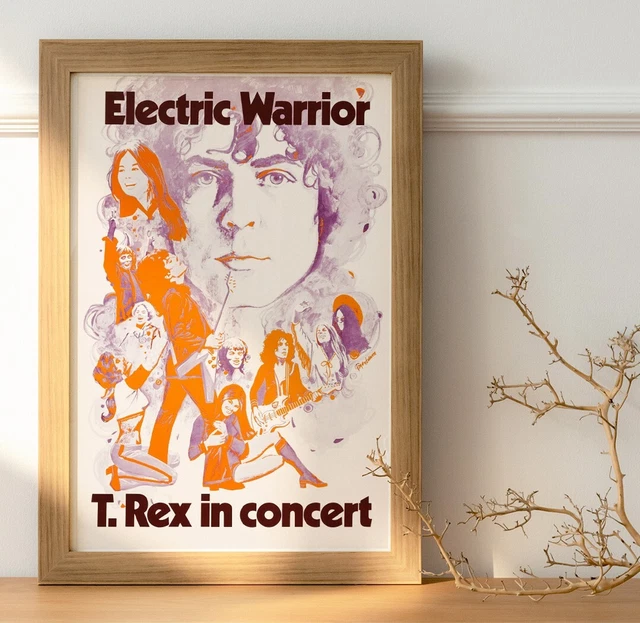 T Rex Electric Warrior Promo Live Concert Tour Poster 36 X24 8 99