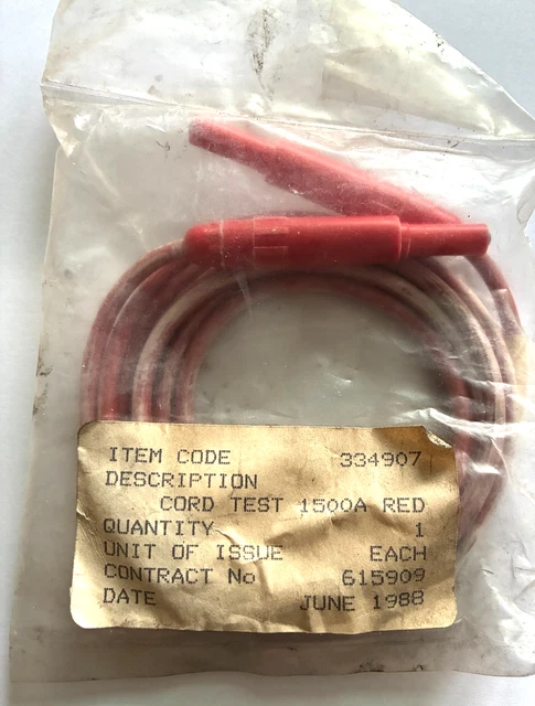 2 X GPO / Post Office / BT Engineers Cord Connection/test 1500A Red New ...