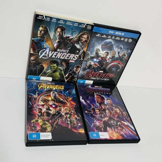 MARVEL AVENGERS MOVIE Bundle (DVD) Avengers Age Of Ultron Infinity War ...