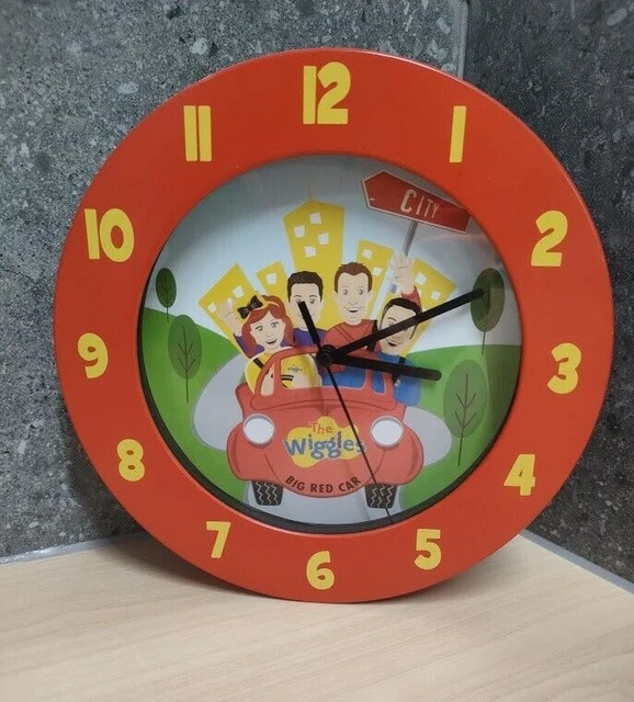 THE WIGGLES BIG RED CAR Wall Clock -Retro-22.5cm Diameter Collectors ...