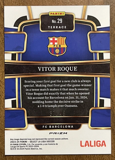 2023-24 PANINI SELECT La Liga Vitor Roque RC Terrasse Orange Prizm /49 ...