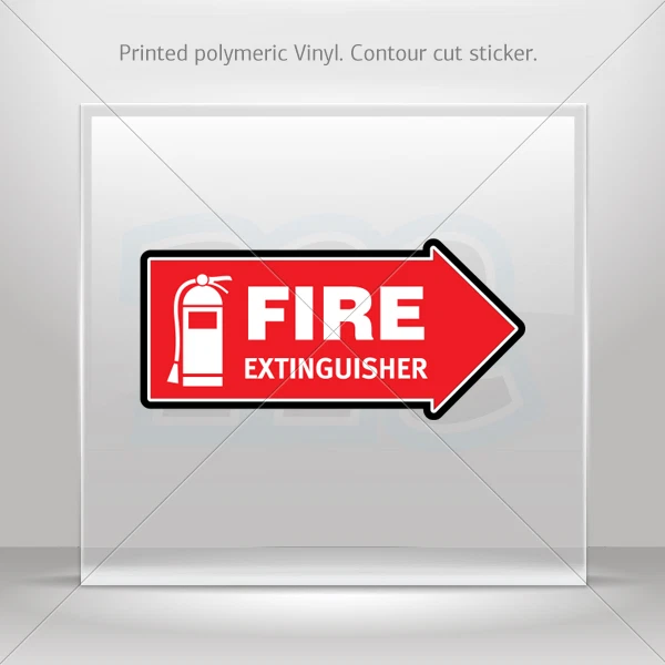STICKERS DECAL FIRE Alarm Emergencies Signs Fire Extinguisher st5 XXX65 ...