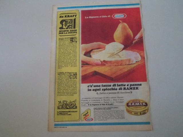 ADVERTISING PUBBLICITÀ 1965 FORMAGGIO FORMAGGINI RAMEK KRAFT EUR 3,99 ...