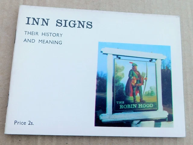 VINTAGE INN SIGNS,THEIR History & Meanings.circa 1969. 32 Page ...