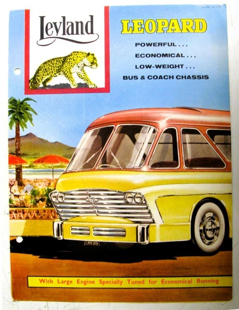 LEYLAND LEOPARD BUS & Coach Chassis Commercial Sales Brochure Aug 1960 ...