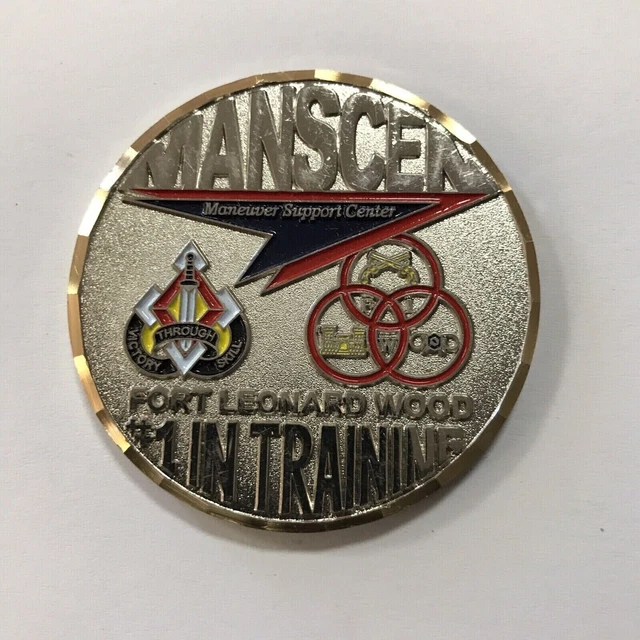 CHALLENGE COIN FORT Leonard Wood Manscen 2 Star General Drill Sergeant ...