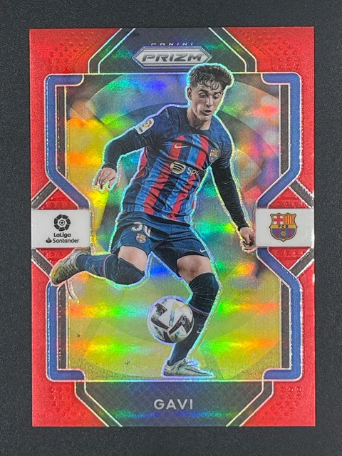 2022-23 PANINI CHRONICLES PRIZM La Liga Gavi FC Barcelona Rosso #/99 ...