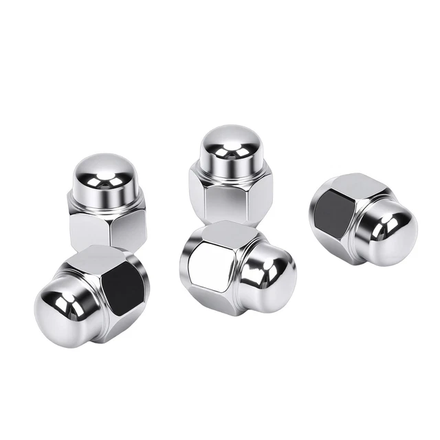 5X CHROME LUG Nuts 28171AJ000 M12x1.25 Thread Closed End Wheel Hub Nuts ...