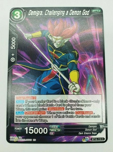 DRAGON BALL SUPER Demigra, Challenging A Demon God BT16-110 C - Neuf/m ...