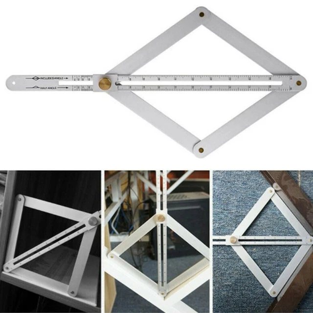 CARRÉ PROTRACTOR COIN Angle Trouveur Jauge Dimensions Angles Multiples ...